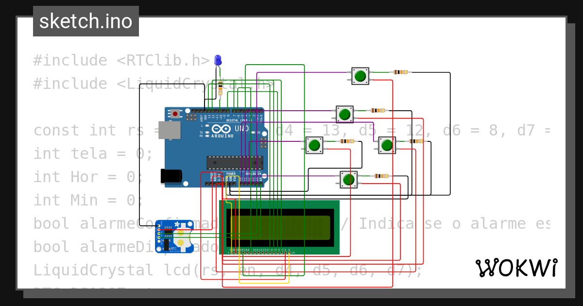 Despertador Wokwi Esp32 Stm32 Arduino Simulator 0303