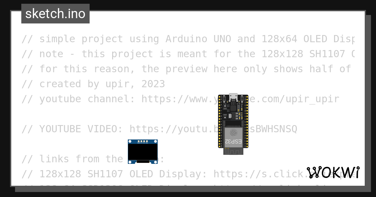 Sh1107oledclock Copy Wokwi Esp32 Stm32 Arduino Simulator