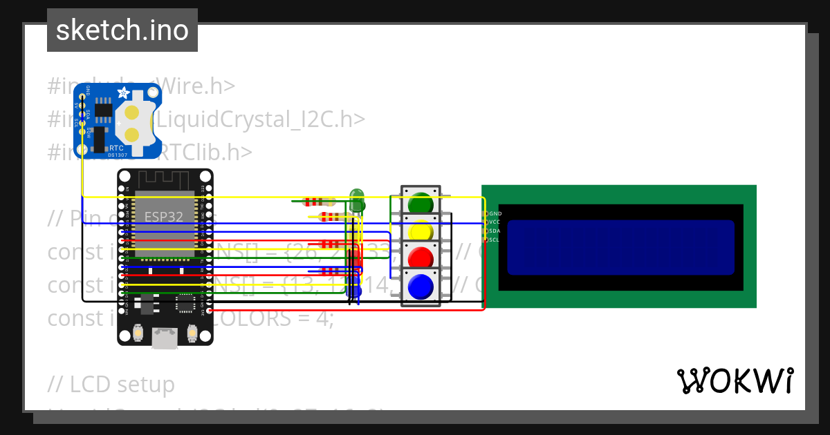 Anduino Basic LED - Wokwi ESP32, STM32, Arduino Simulator