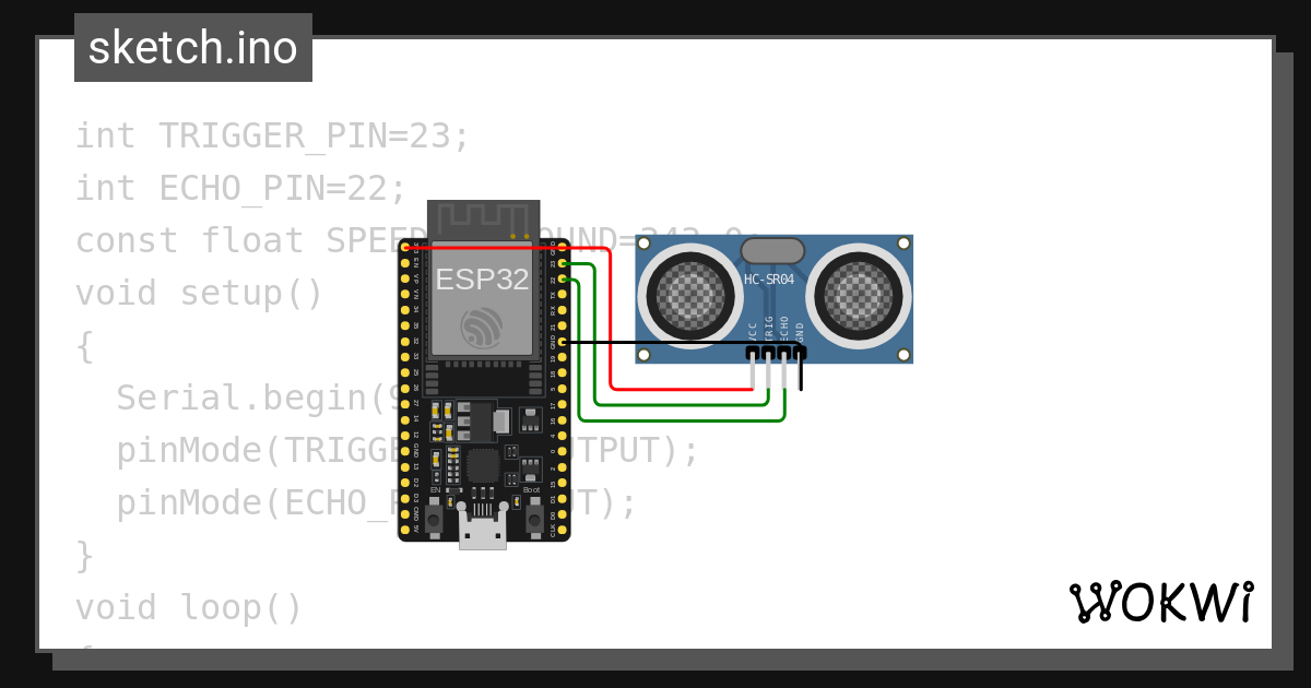 Manojultra Sonic Sensor Wokwi Esp32 Stm32 Arduino Simulator