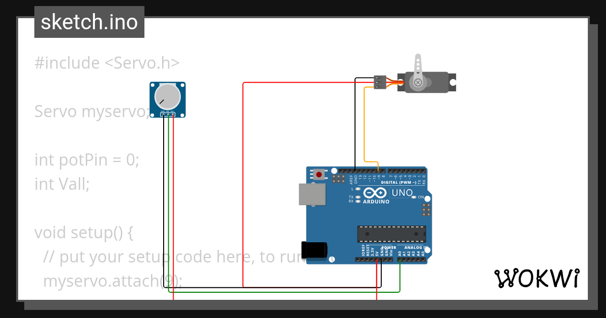 servo_with_potentiometer - Wokwi ESP32, STM32, Arduino Simulator