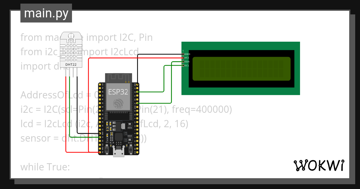 Lcd - Wokwi ESP32, STM32, Arduino Simulator