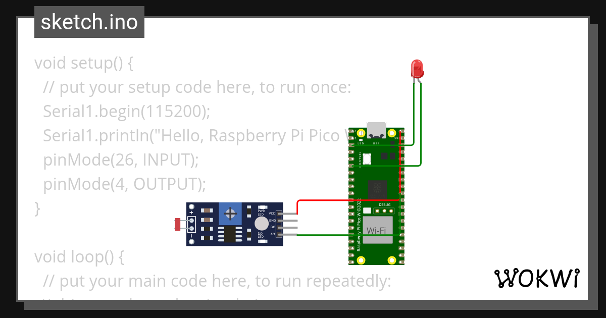 ldr with led - Wokwi ESP32, STM32, Arduino Simulator