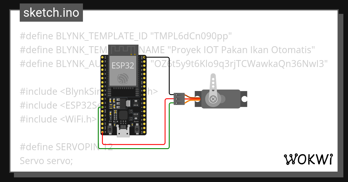 Proyek Pakan Otomatis Dengan Servo And Blynk Wokwi Esp32 Stm32 4978