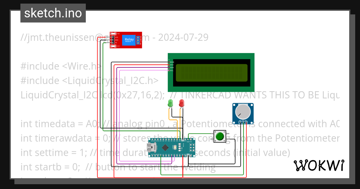 spot welder JT - Wokwi ESP32, STM32, Arduino Simulator