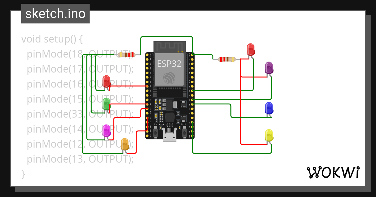 EJERCICIO 2 - Wokwi ESP32, STM32, Arduino Simulator