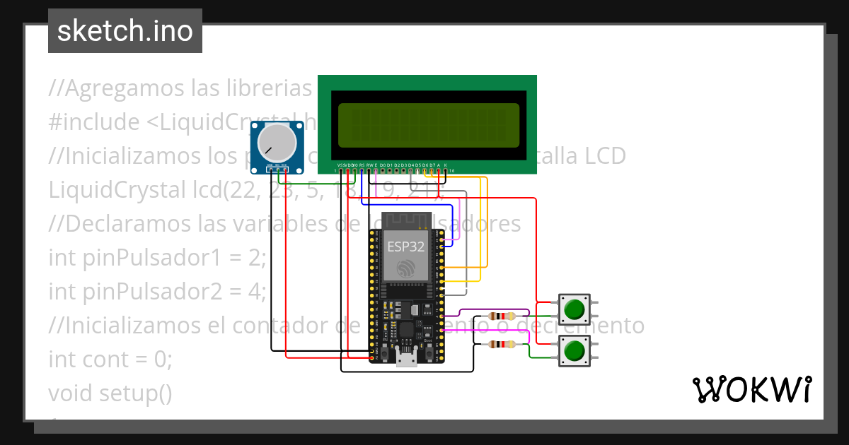 LCD - Wokwi ESP32, STM32, Arduino Simulator