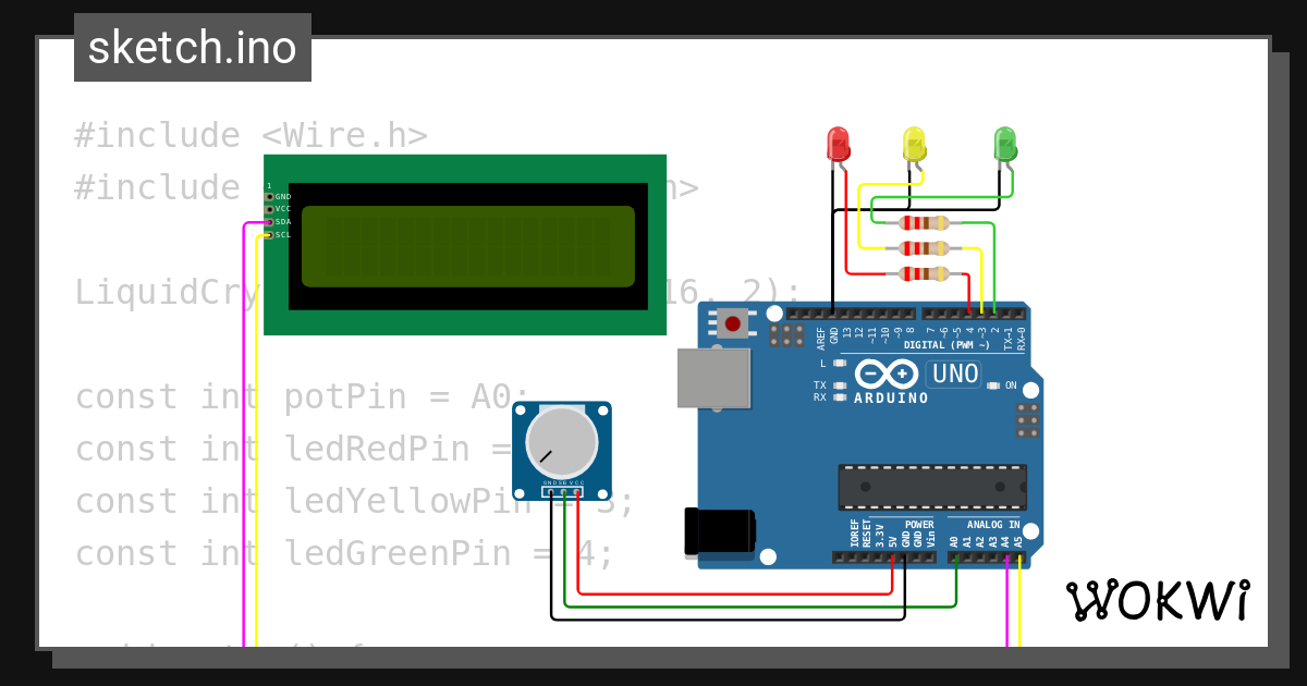 Project 05 Pot Dengan Lcd Dan Led Wokwi Esp32 Stm32 Arduino Simulator 8325