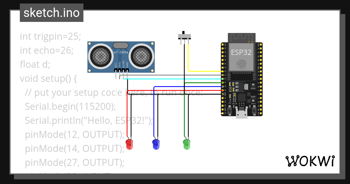 ultrasonic - Wokwi ESP32, STM32, Arduino Simulator