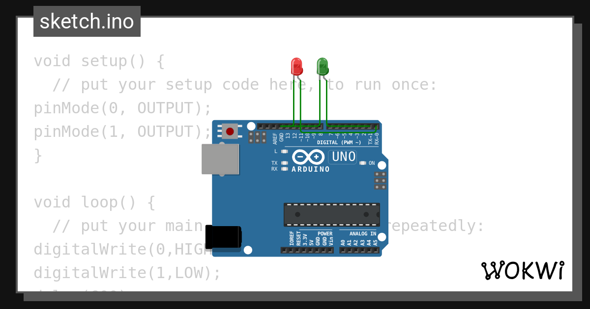 1 Led Eee Wokwi Esp32 Stm32 Arduino Simulator