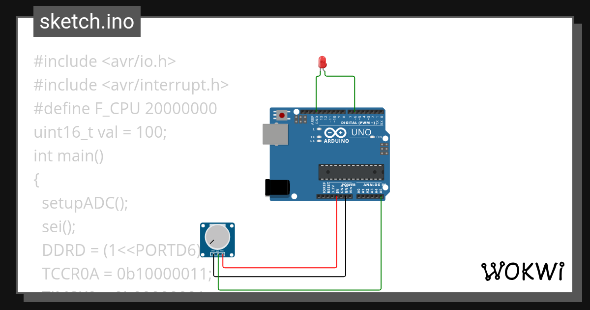 PWM with Dutycycle - Wokwi ESP32, STM32, Arduino Simulator