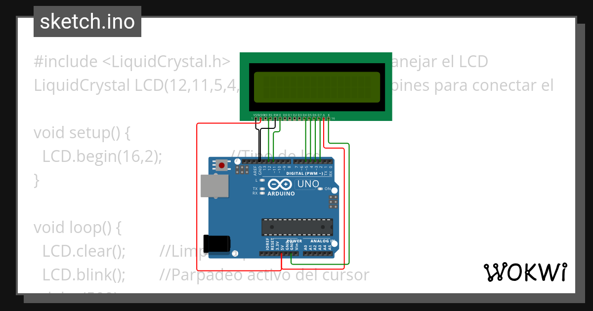 Ardhuinolcd Hola Mundo Wokwi Esp32 Stm32 Arduino Simulator