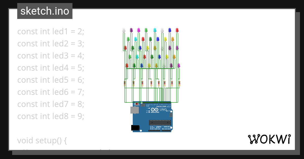 Star lights - Wokwi ESP32, STM32, Arduino Simulator