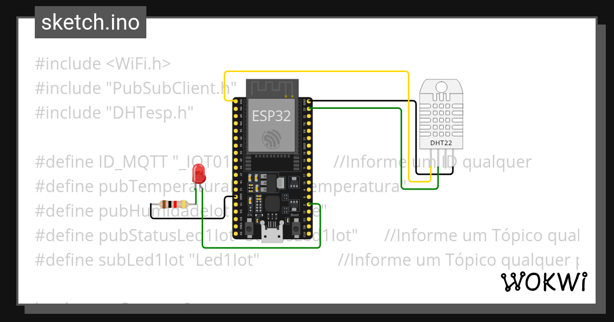 MQTT/Sensor(ESP32) - Pedro Nogueira - Wokwi ESP32, STM32, Arduino Simulator