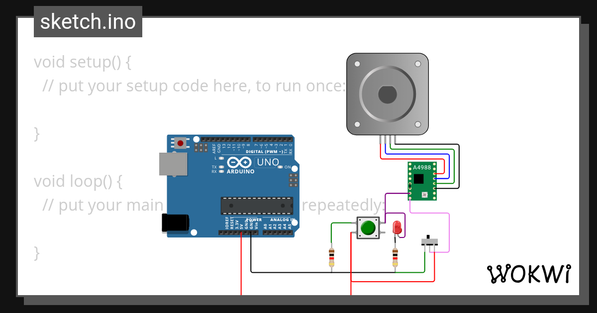 Motor A Pasos Wokwi Esp32 Stm32 Arduino Simulator 