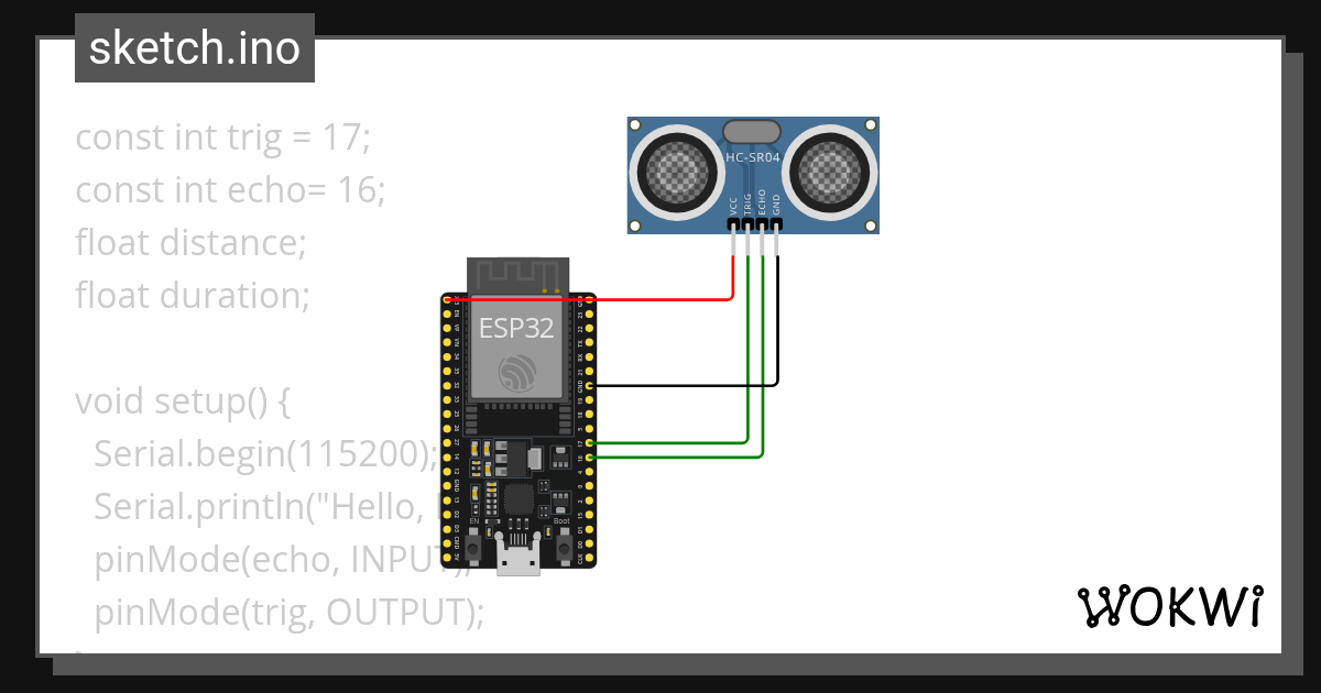 ultrasonic - Wokwi ESP32, STM32, Arduino Simulator