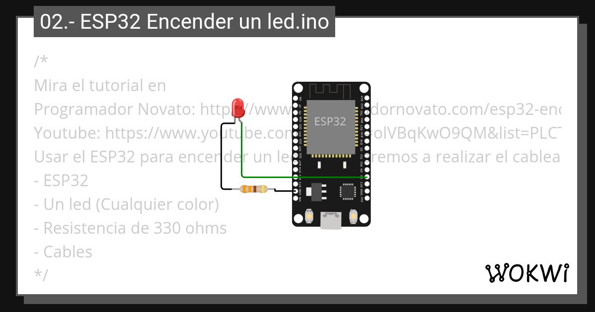 ESP32 Encender un led_rojo.ino - Wokwi ESP32, STM32, Arduino Simulator