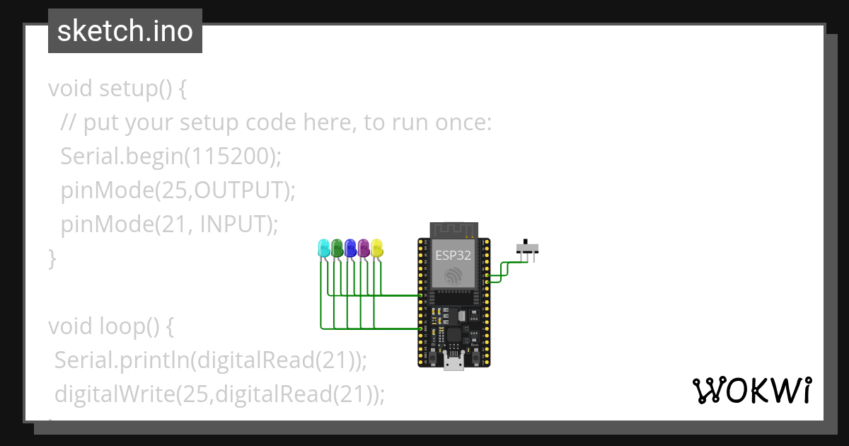 Slide Switch Wokwi Esp32 Stm32 Arduino Simulator 0883