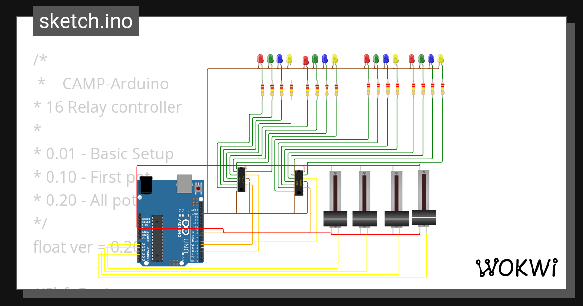 16 Relay Controller020 Wokwi Esp32 Stm32 Arduino Simulator 