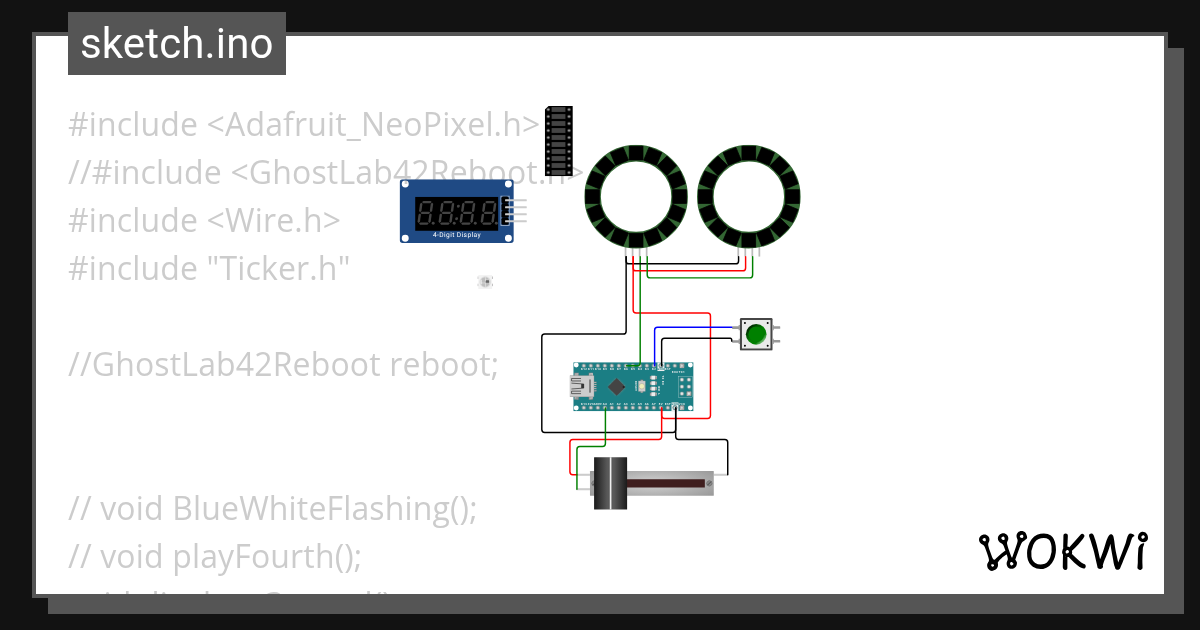 ProtonPack_RedLights_and_DisplaysTest - Wokwi ESP32, STM32, Arduino ...