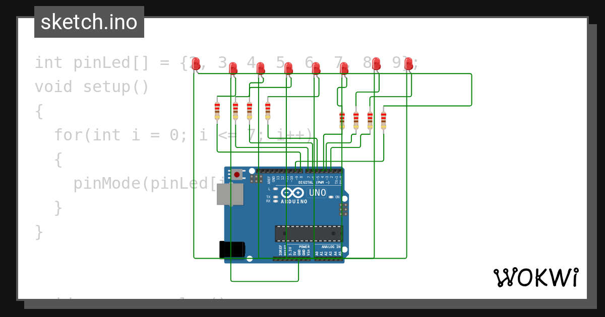 điều Khiển đèn Led Bằng Các Hiệu ứng Wokwi Esp32 Stm32 Arduino
