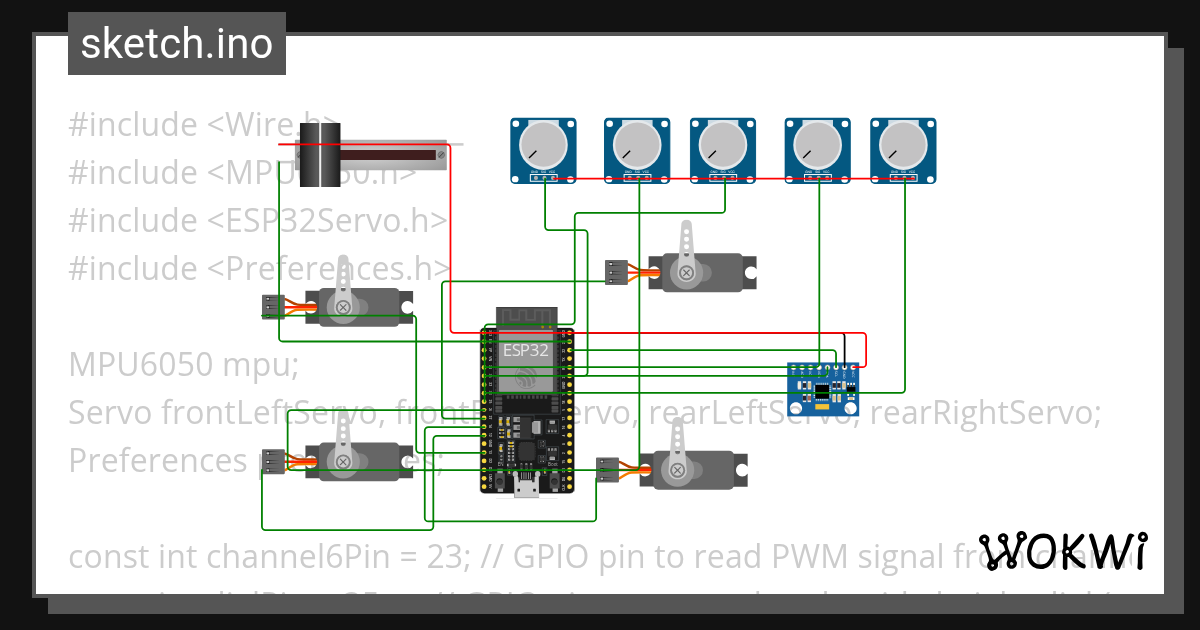 power cycle servos - Wokwi ESP32, STM32, Arduino Simulator
