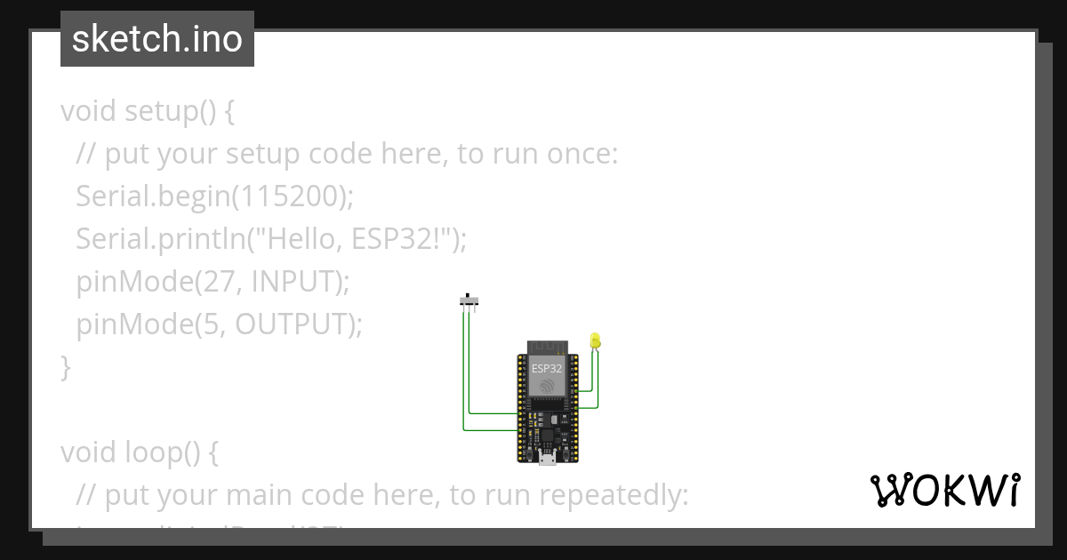 Swich Light Wokwi Esp32 Stm32 Arduino Simulator 6705
