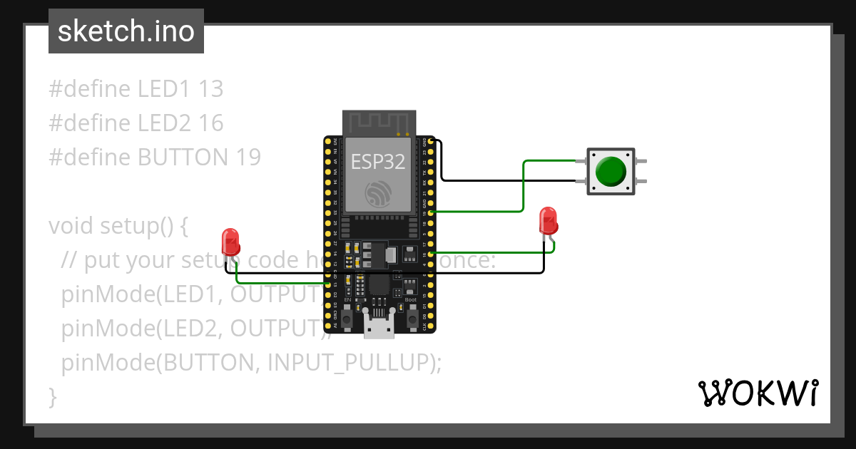 LED flash - Wokwi ESP32, STM32, Arduino Simulator LED flash - Wokwi ESP32, STM32, Arduino Simulator