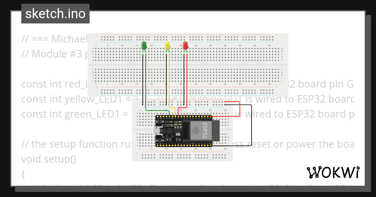 module 2 project - Wokwi ESP32, STM32, Arduino Simulator