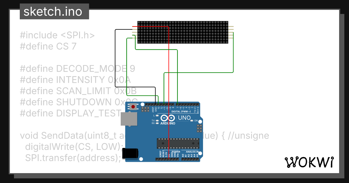 SPI Processors, and Matrix - Wokwi ESP32, STM32, Arduino Simulator