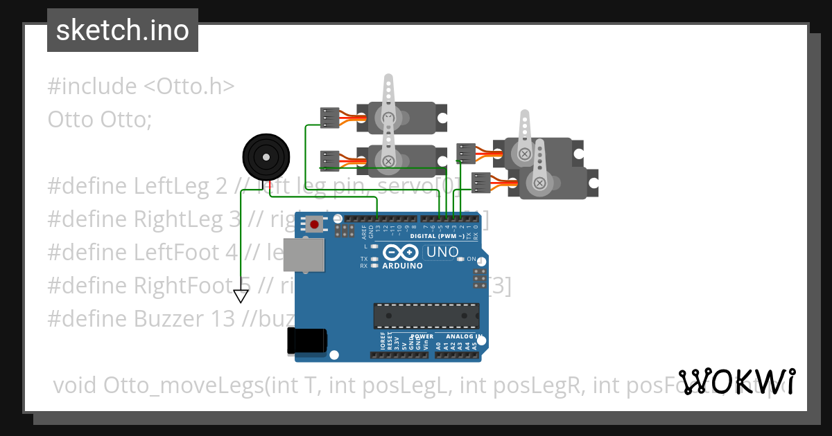 Otto Wokwi Esp32 Stm32 Arduino Simulator 0136