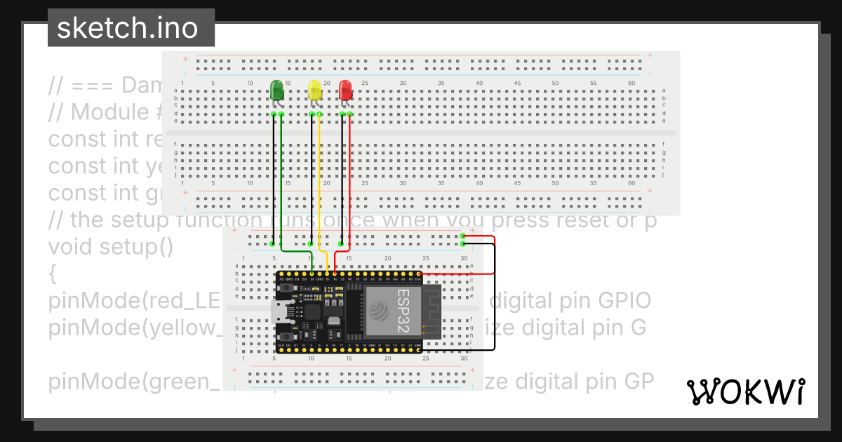 module 3 traffic light ceis114 - Wokwi ESP32, STM32, Arduino Simulator