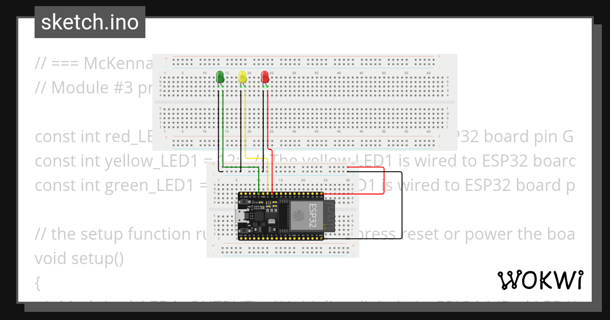 CEIS 114 module 3 project - Wokwi ESP32, STM32, Arduino Simulator