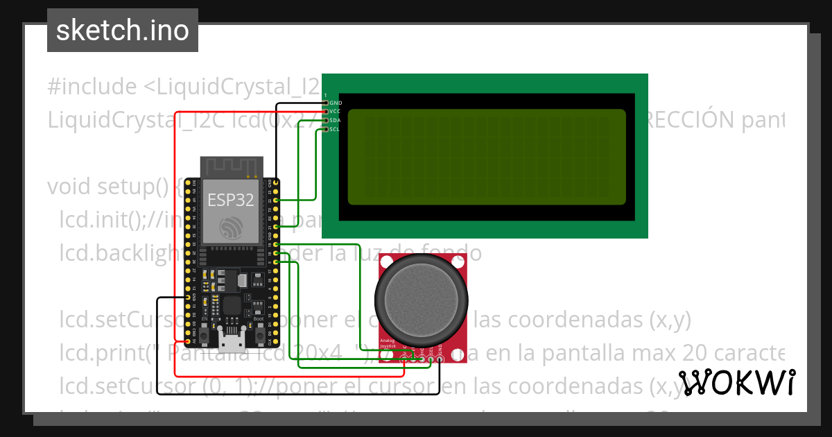 lcd2004 - Wokwi ESP32, STM32, Arduino Simulator