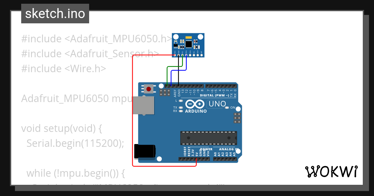 Giroscopio Wokwi Esp32 Stm32 Arduino Simulator 7092