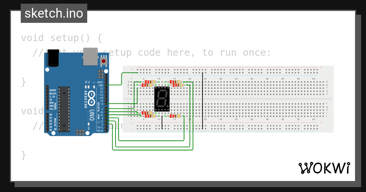 Seven Segment Wokwi Esp32 Stm32 Arduino Simulator 1281