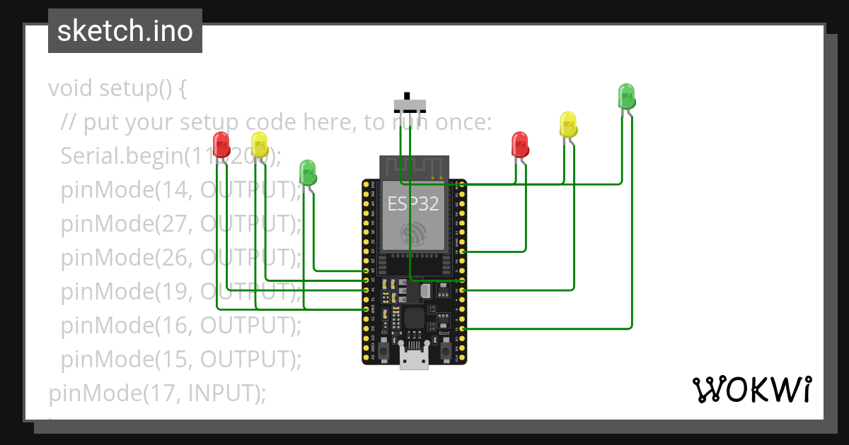 gokul traffic led with ss - Wokwi ESP32, STM32, Arduino Simulator
