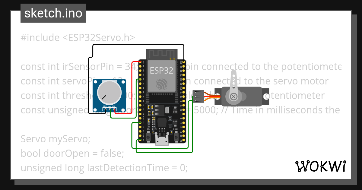Smart Door System Wokwi Esp32 Stm32 Arduino Simulator 