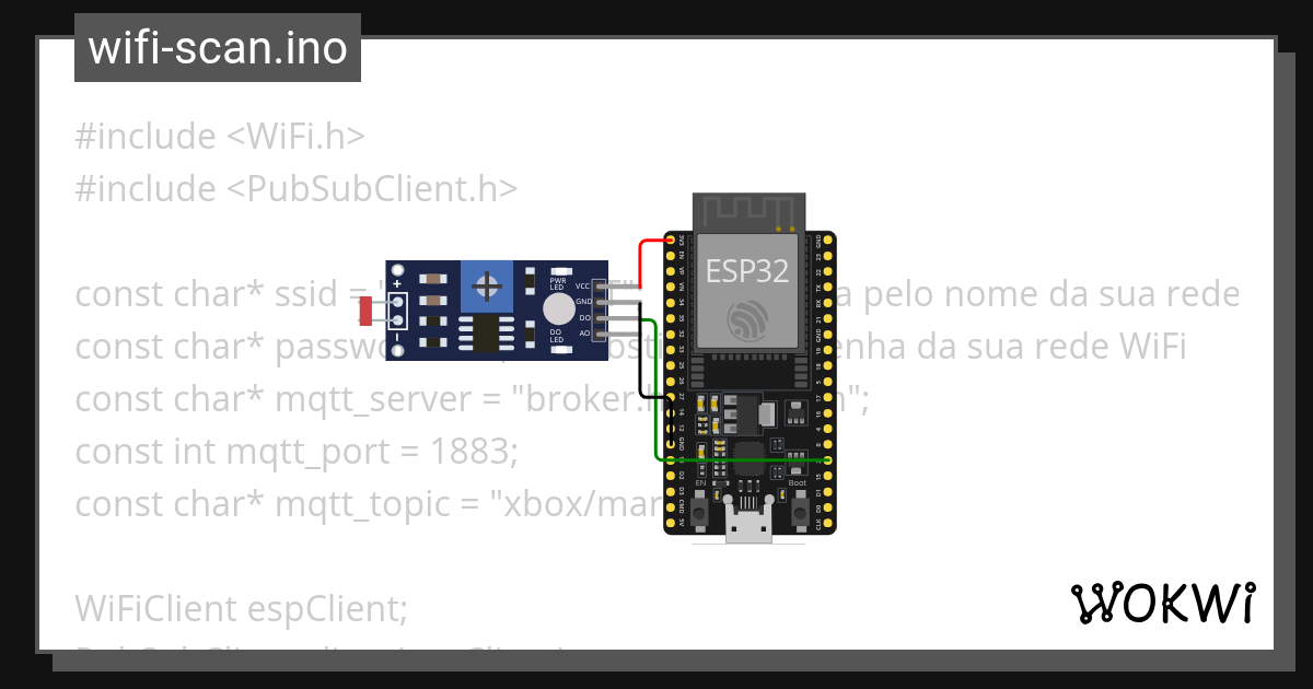 ESP32 RECEBER MENSAGENS DO LDR - Wokwi ESP32, STM32, Arduino Simulator