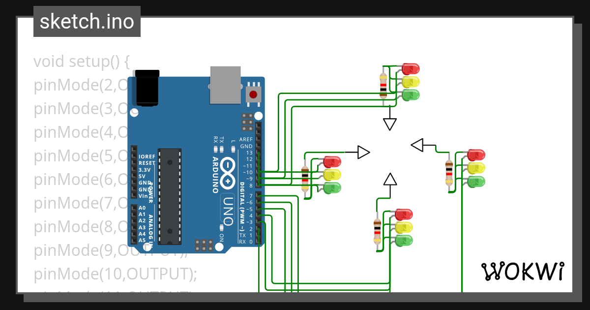 DIMAS RAKHA DARMAWAWN LAMPU LALU LINTAS BARU - Wokwi ESP32, STM32, Arduino Simulator