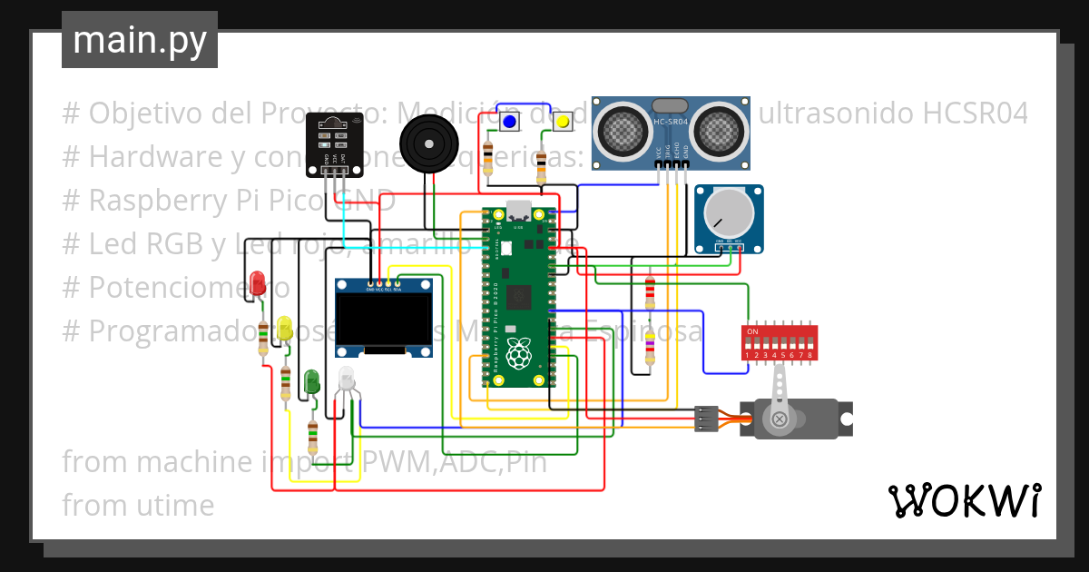 Raspberry Pico Hcsr04 Ssd1306 Rgb Adcpot Wokwi Esp32 Stm32 Arduino 