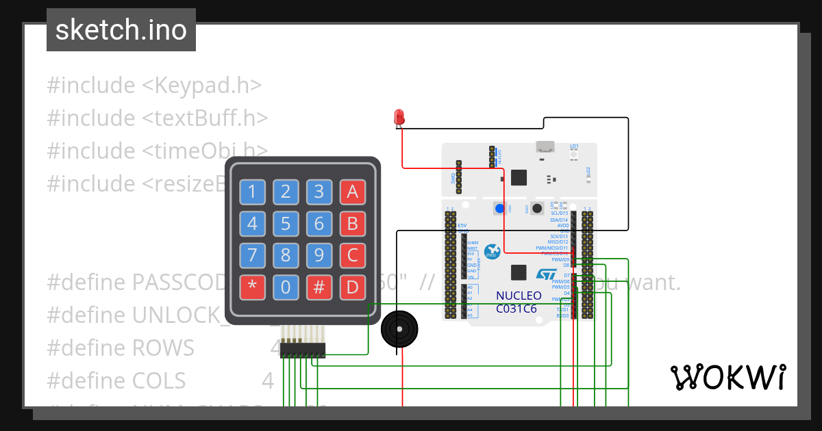 Raveen Raj 22102045 - Wokwi ESP32, STM32, Arduino Simulator