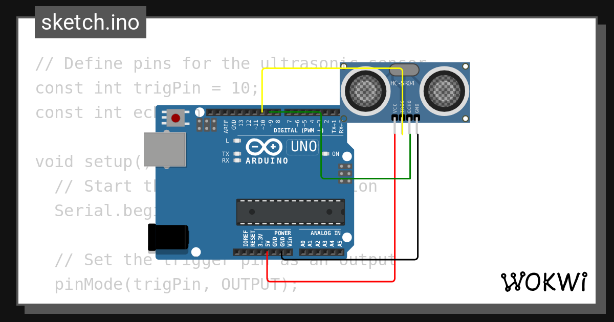 Ultrasonicsensor Wokwi Esp32 Stm32 Arduino Simulator 2199
