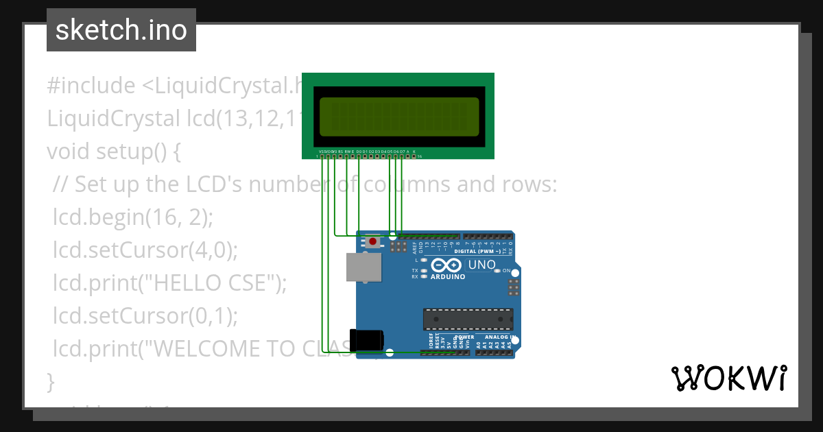 LCD - Wokwi ESP32, STM32, Arduino Simulator