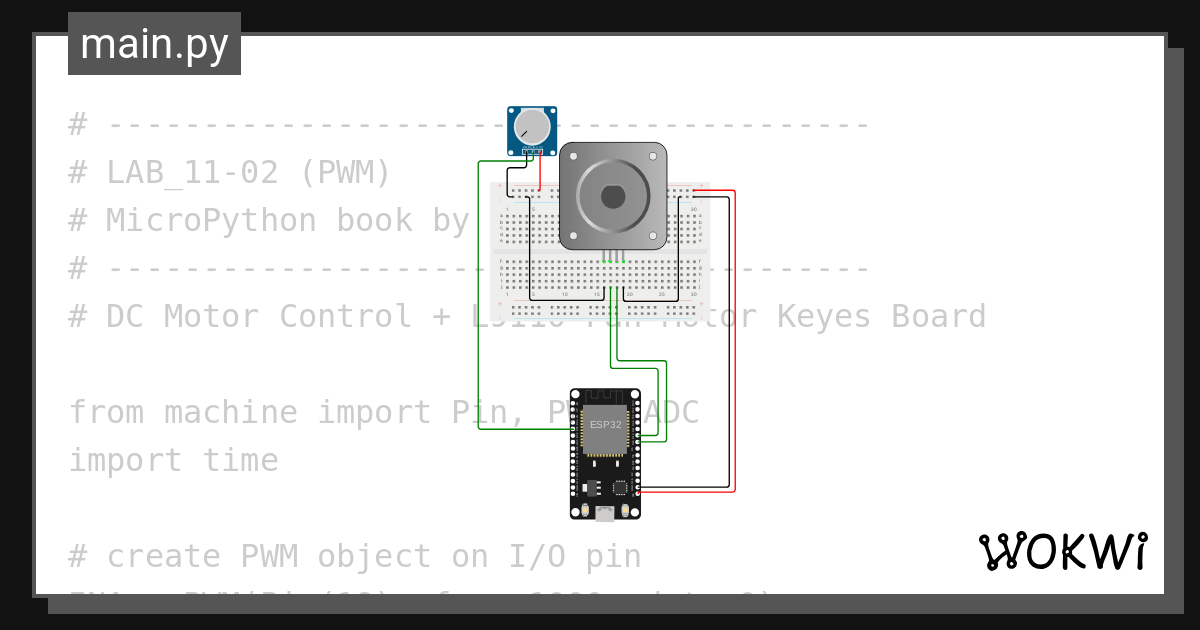 Dc Motor Vasanth Wokwi Esp32 Stm32 Arduino Simulator 8365