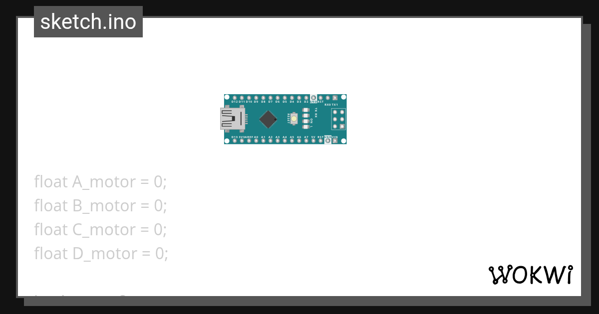MPU6050 to motor control - Wokwi ESP32, STM32, Arduino Simulator