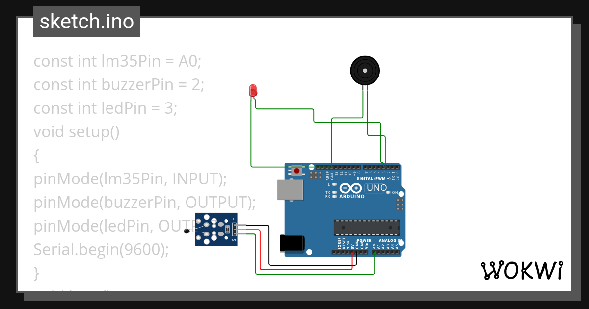 temp sensor - Wokwi ESP32, STM32, Arduino Simulator