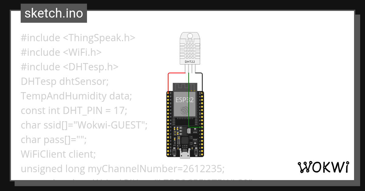 dht wifi iot code - Wokwi ESP32, STM32, Arduino Simulator