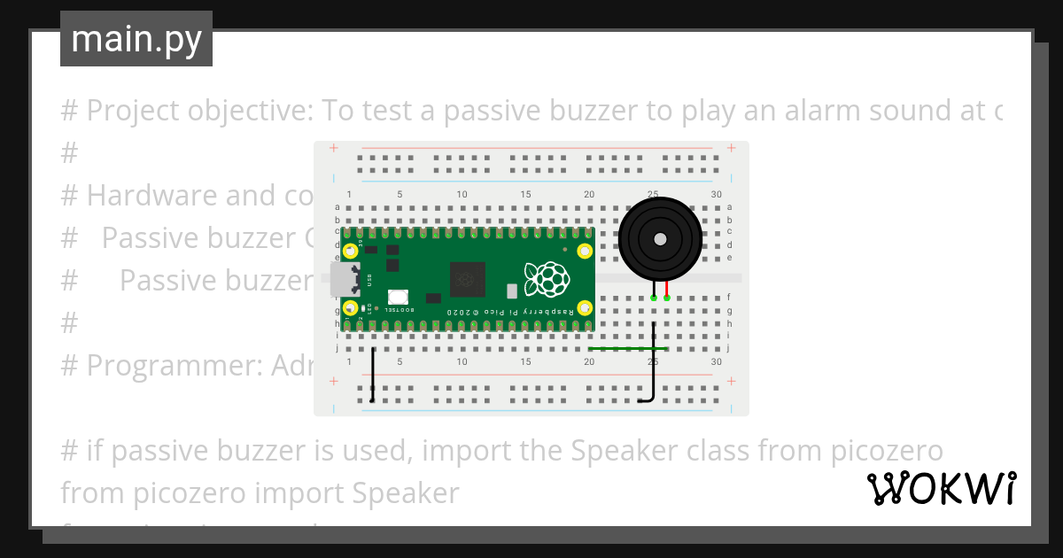 Buzzer - Wokwi ESP32, STM32, Arduino Simulator