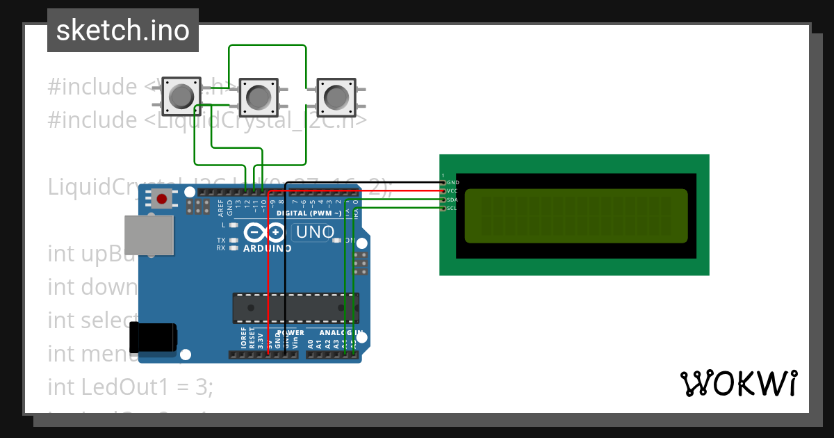 menu lcd - Wokwi ESP32, STM32, Arduino Simulator